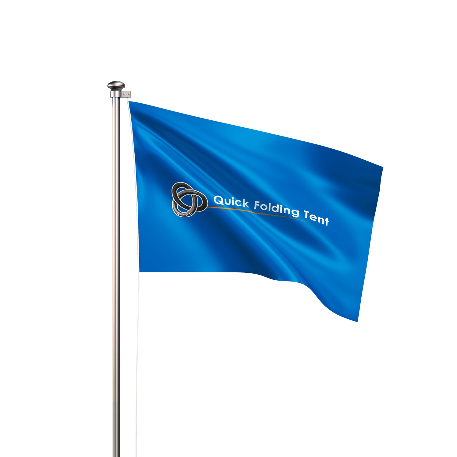 De Uppe mast vlag met eigen full color bedrukking
